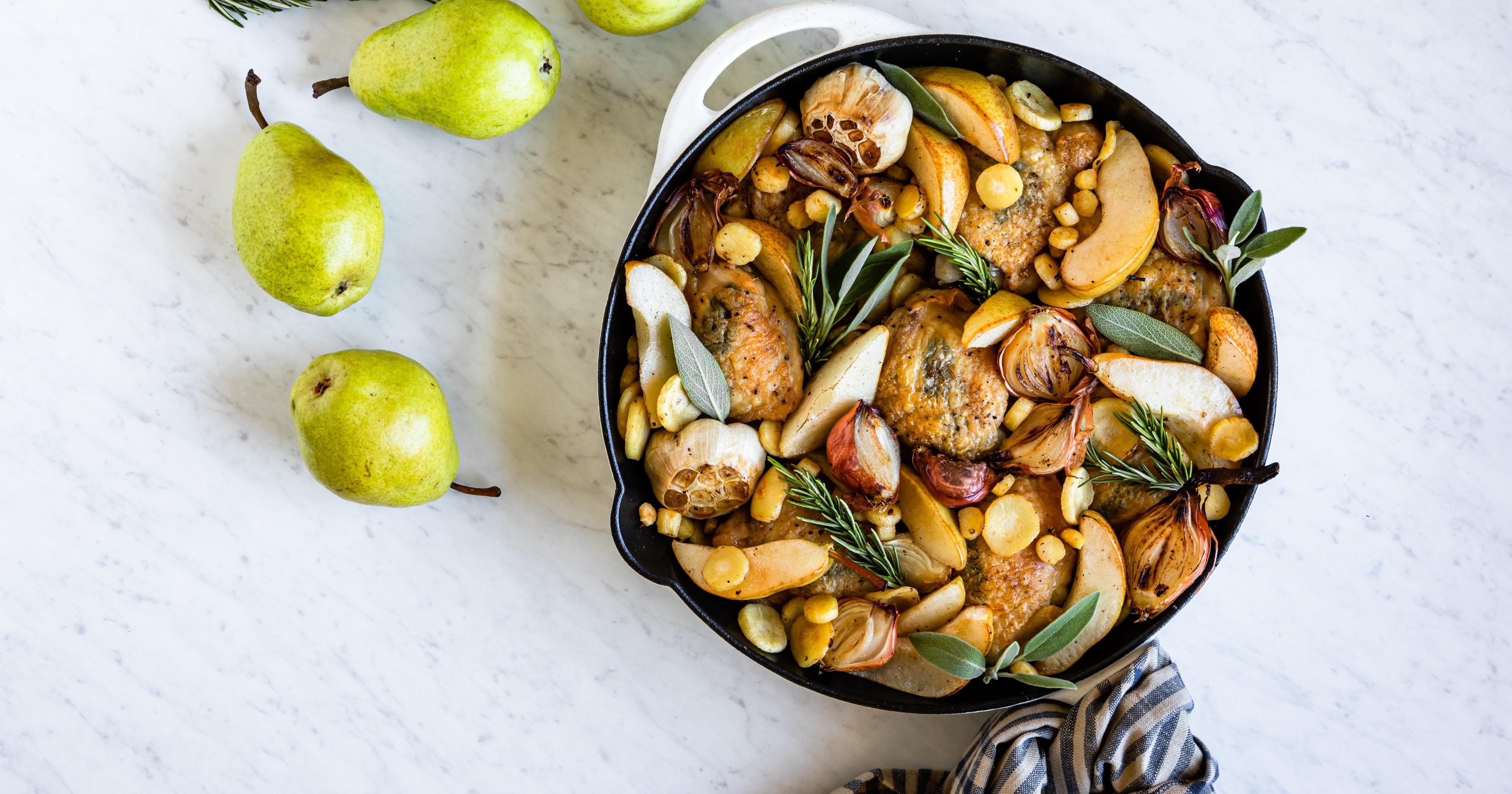 Organic Anjou Pears & Roasted Chicken Thighs - Superfresh Growers