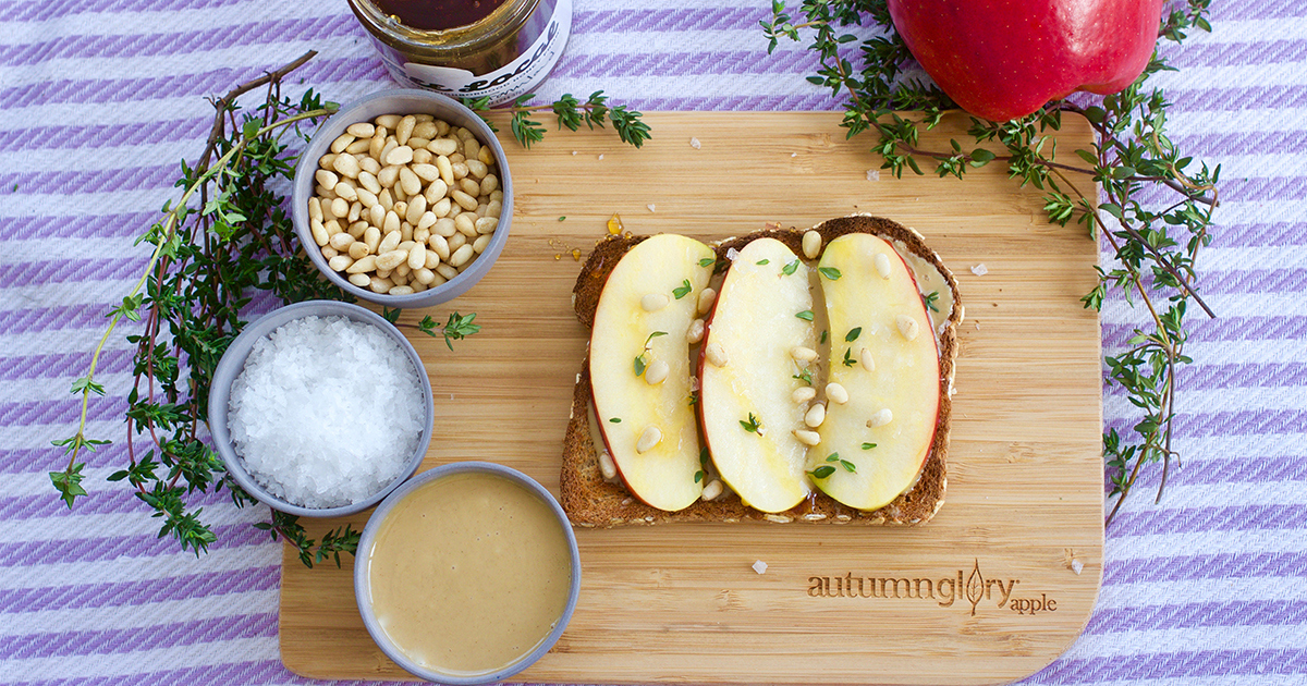 Tahini Toast with Autumn Glory Apples - Superfresh Growers